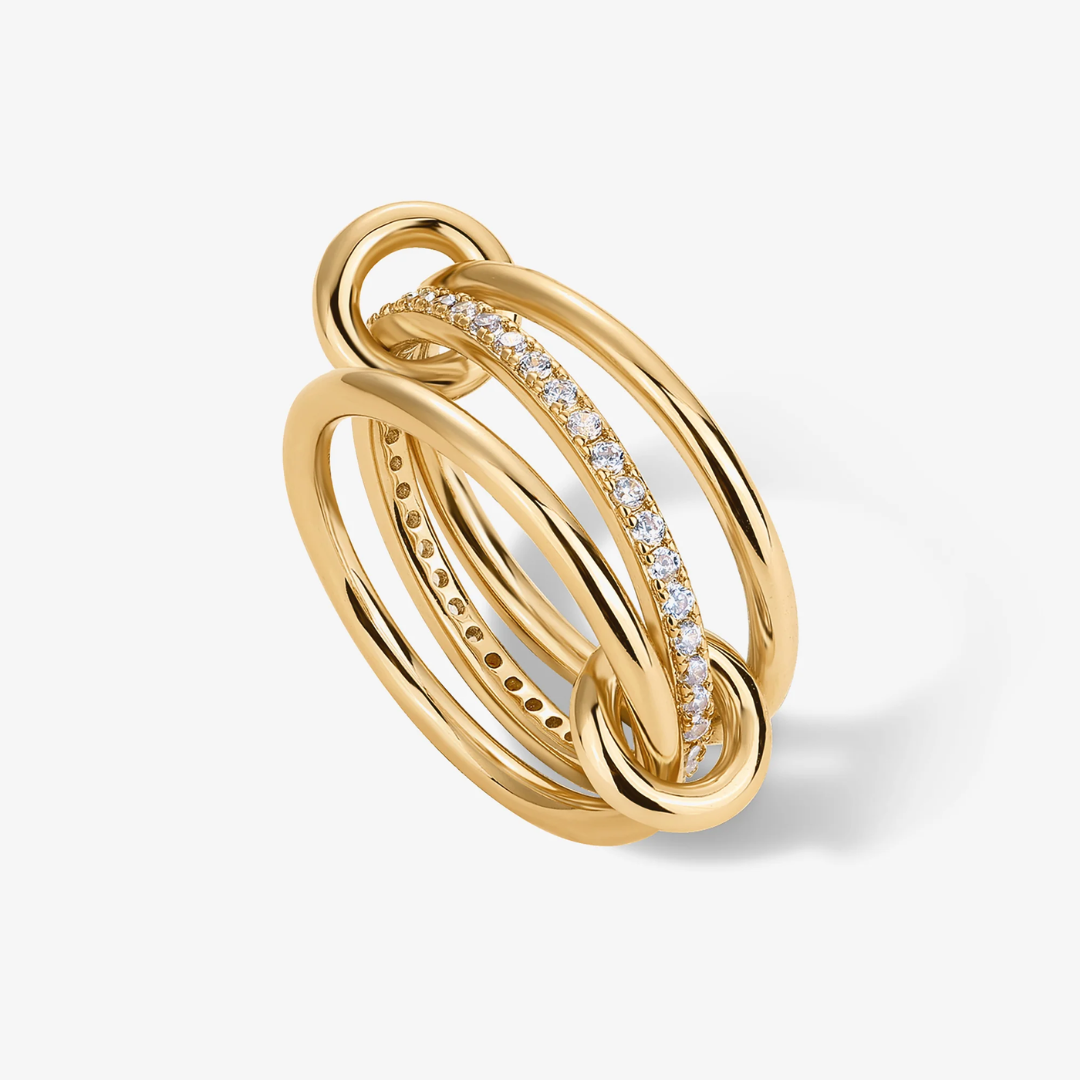 Interlocked Stack-and-Shine Ring – Azura